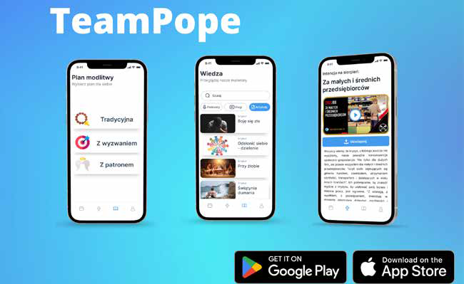 Team Pope – aplikacja Papieskiej Światowej Sieci Modlitwy w Polsce